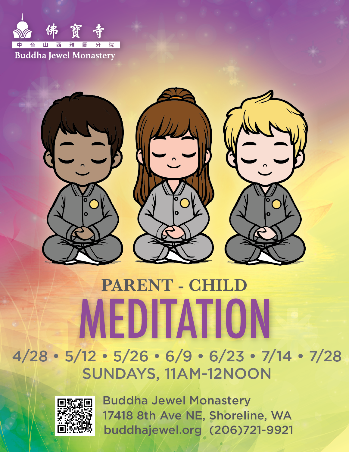 Children’s Meditation and Buddhism Class – Buddha Jewel Monastery